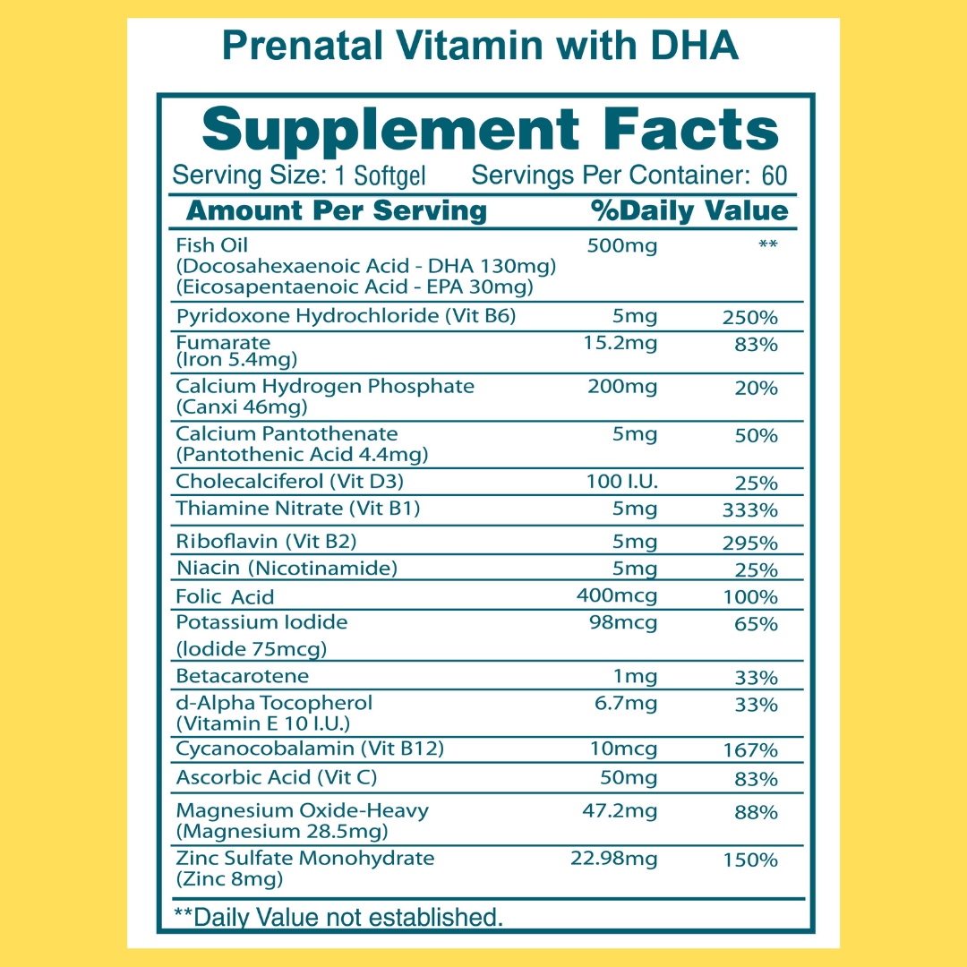 Prenatal Vitamin + DHA (60 Day Supply) – SecretsOfTea