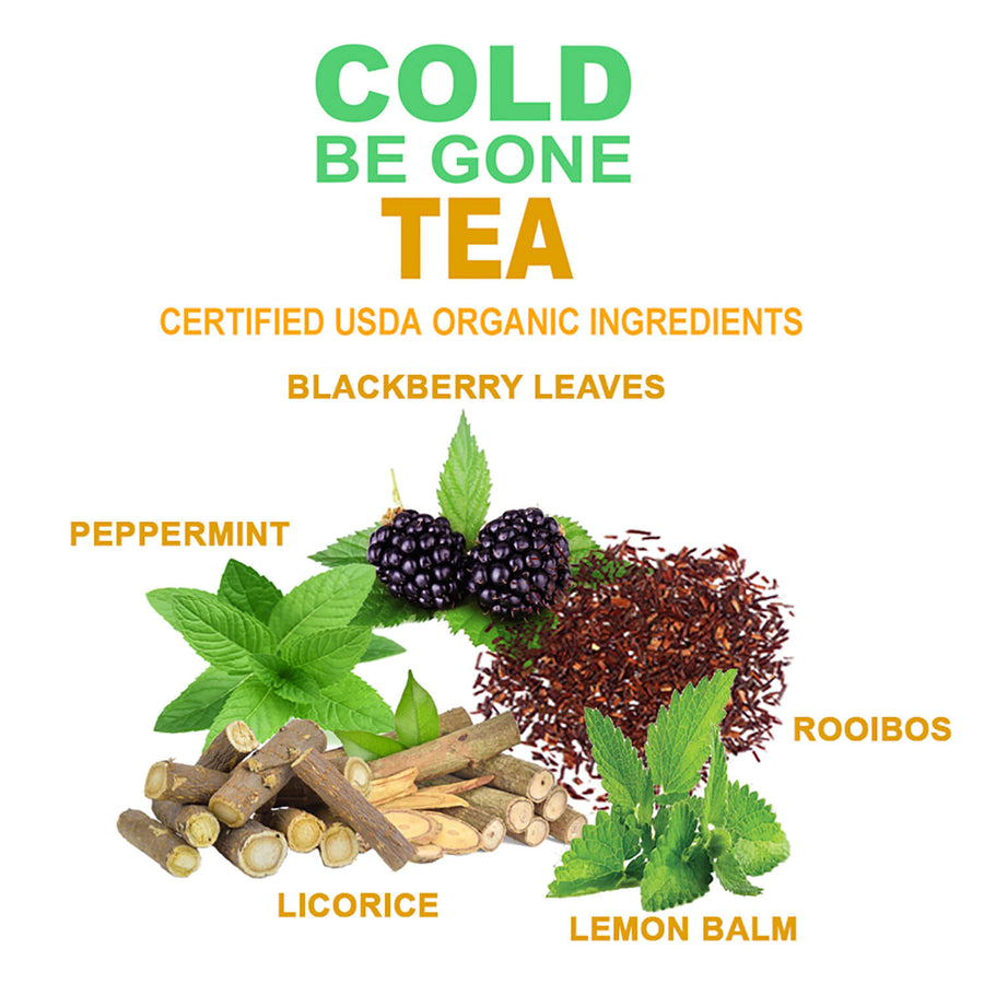 Cold Relief Tea-Cold Be Gone: 40 Servings- Immune Support Tea ...
