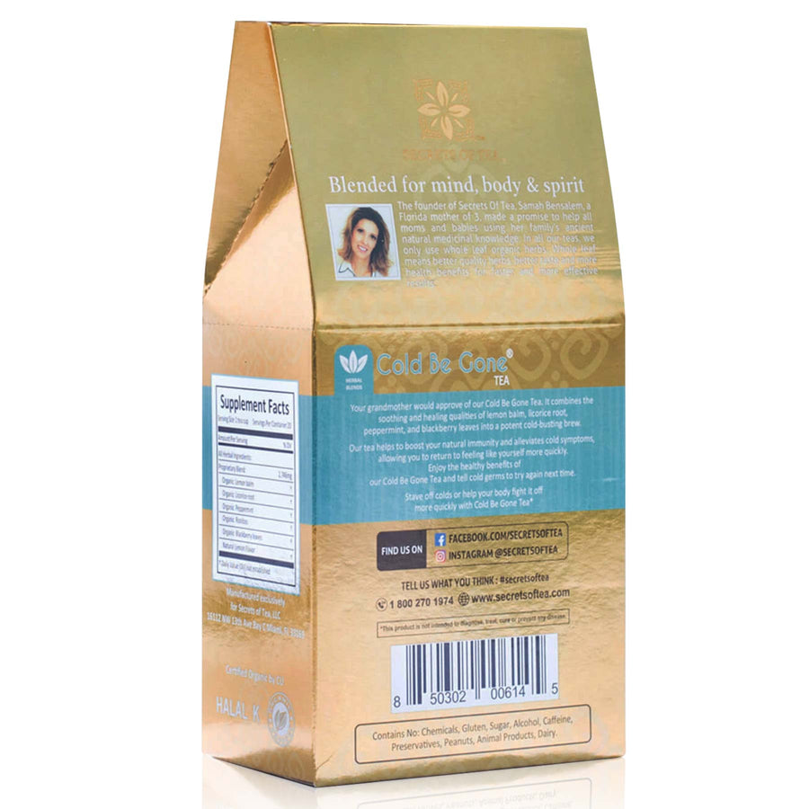 Cold Relief Tea-Cold Be Gone: 40 Servings- Immune Support Tea ...